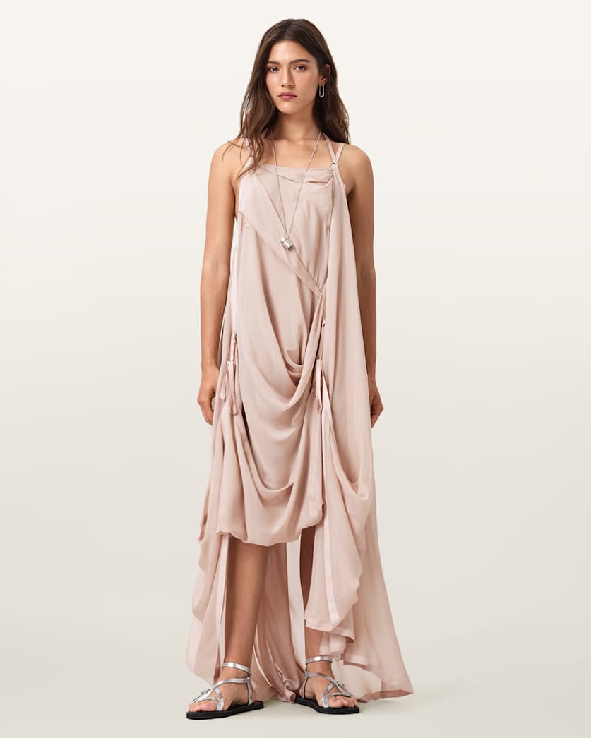 Parachute Silk Dress SOFT PINK | ALLSAINTS US